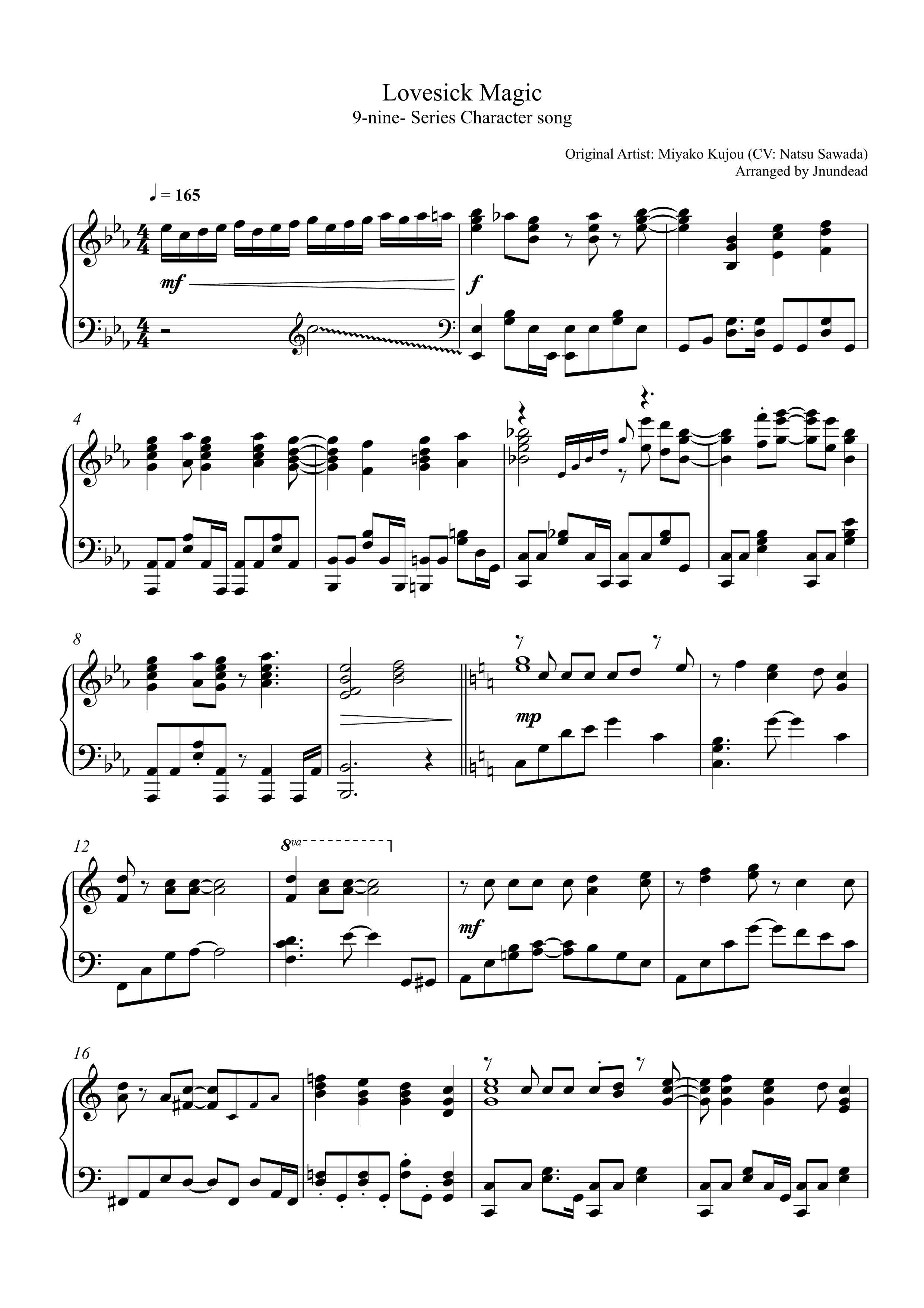 Lovesick Magic – 9-nine- Series sheet music | Sheethost