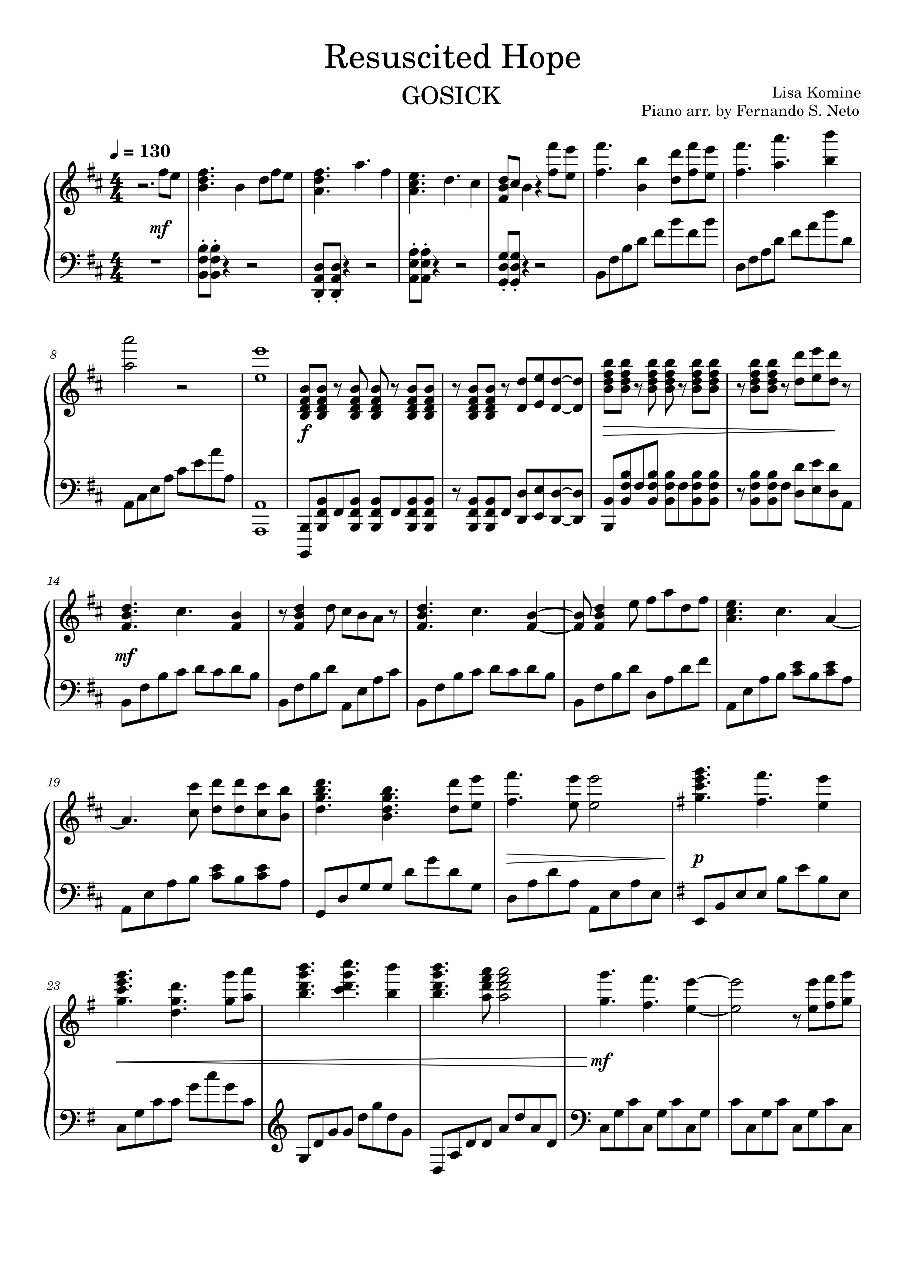 Resuscitated Hope – GOSICK -ゴシック- sheet music | Sheethost