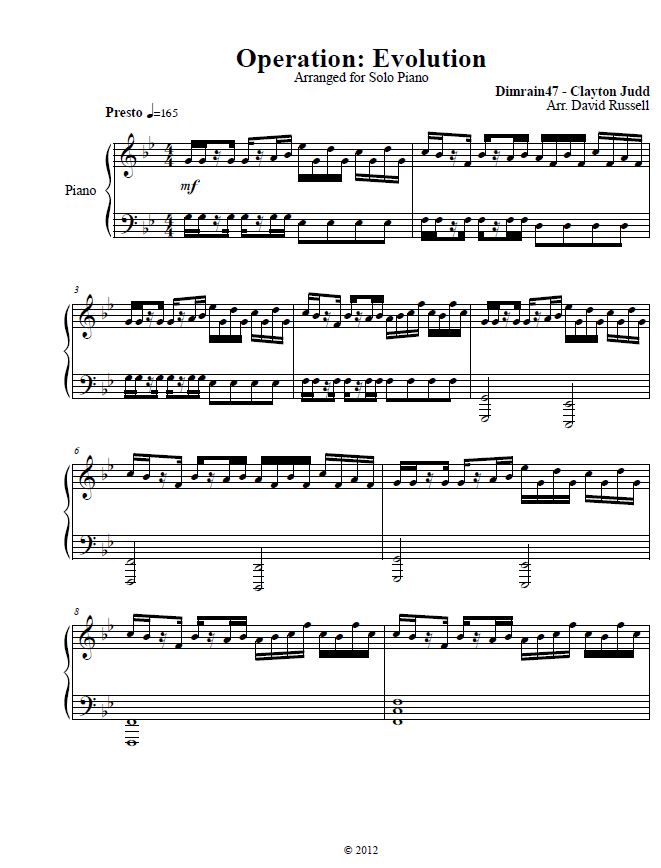Operation: Evolution – NewGrounds Audio Portal sheet music | Sheethost