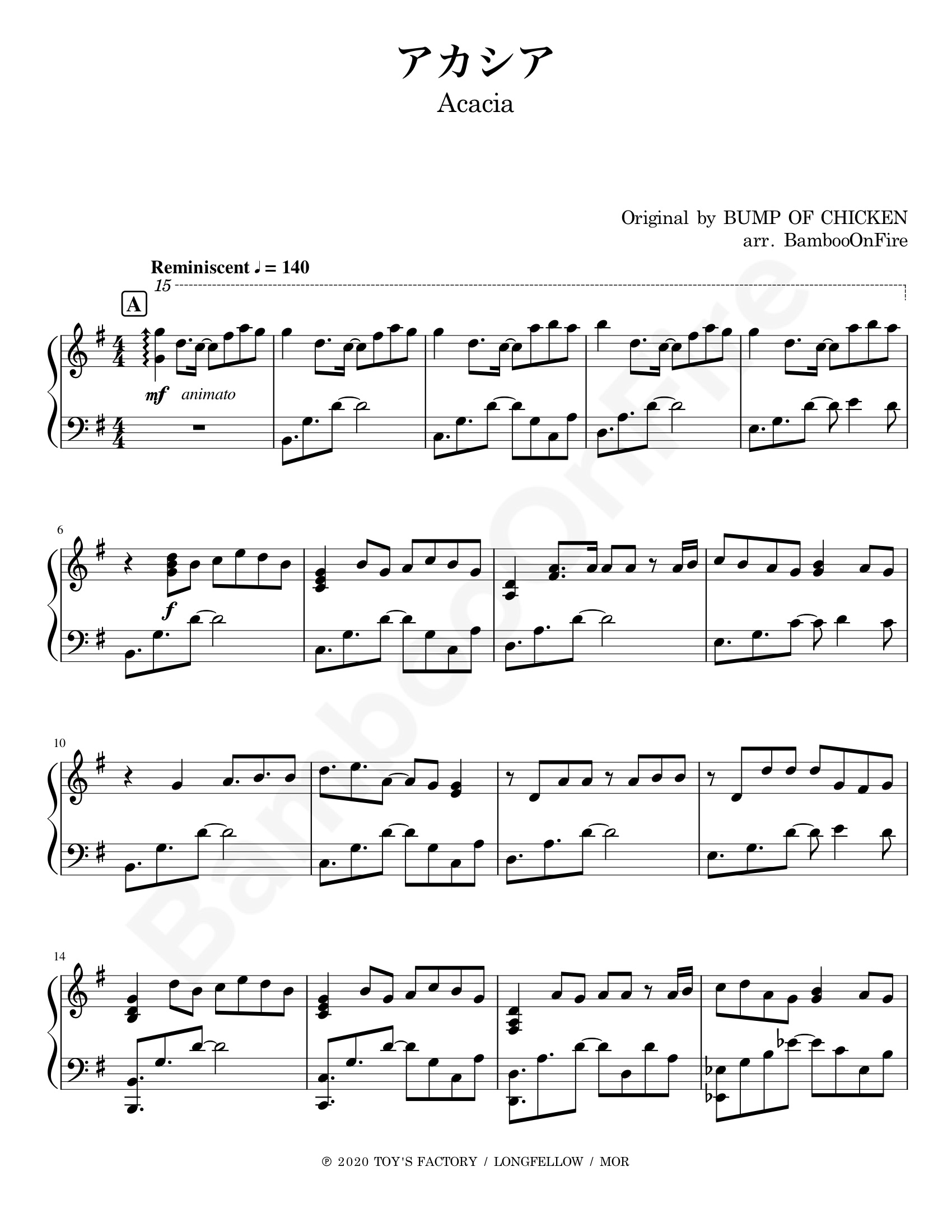 Acacia – Pokemon Special sheet music | Sheethost