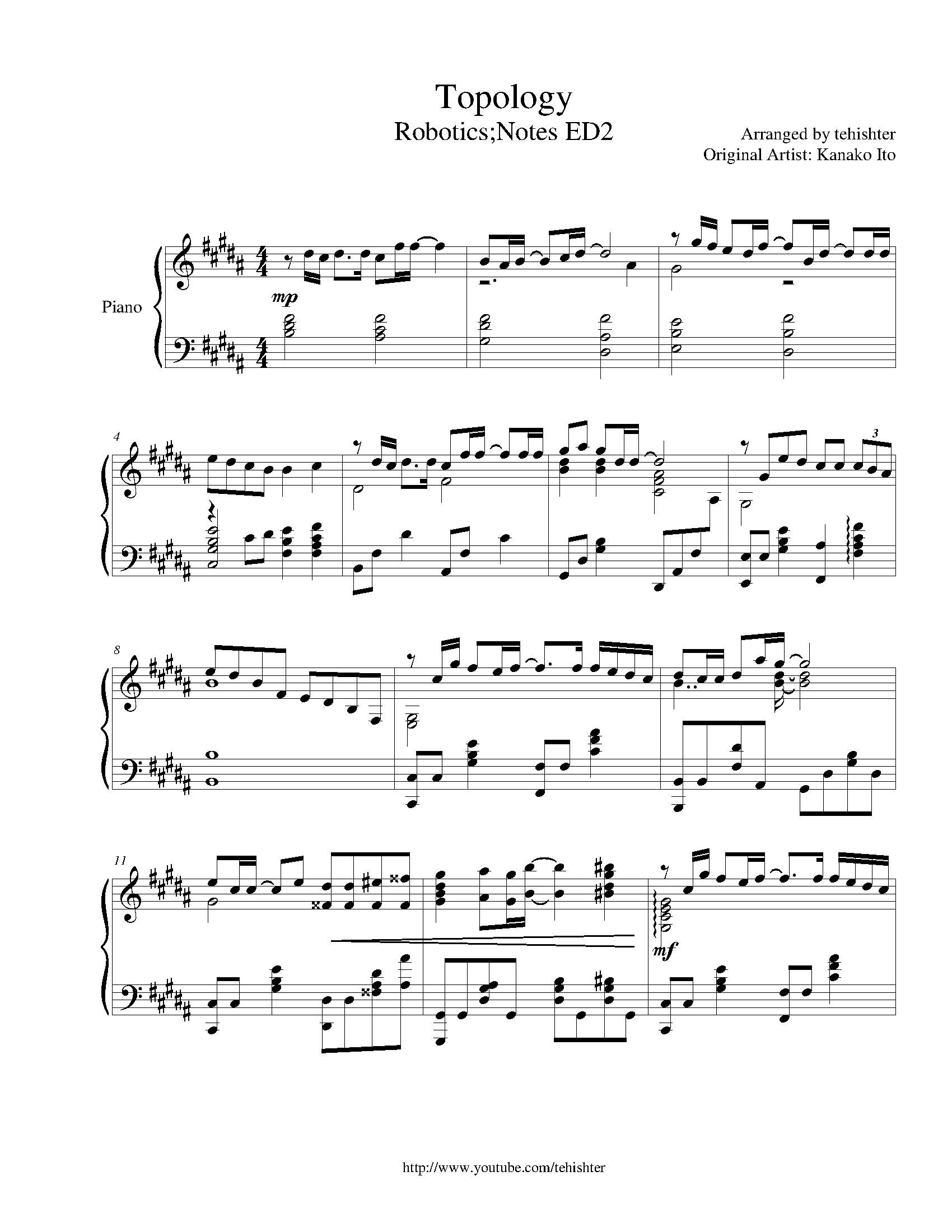 Topology – Robotics;Notes sheet music | Sheethost