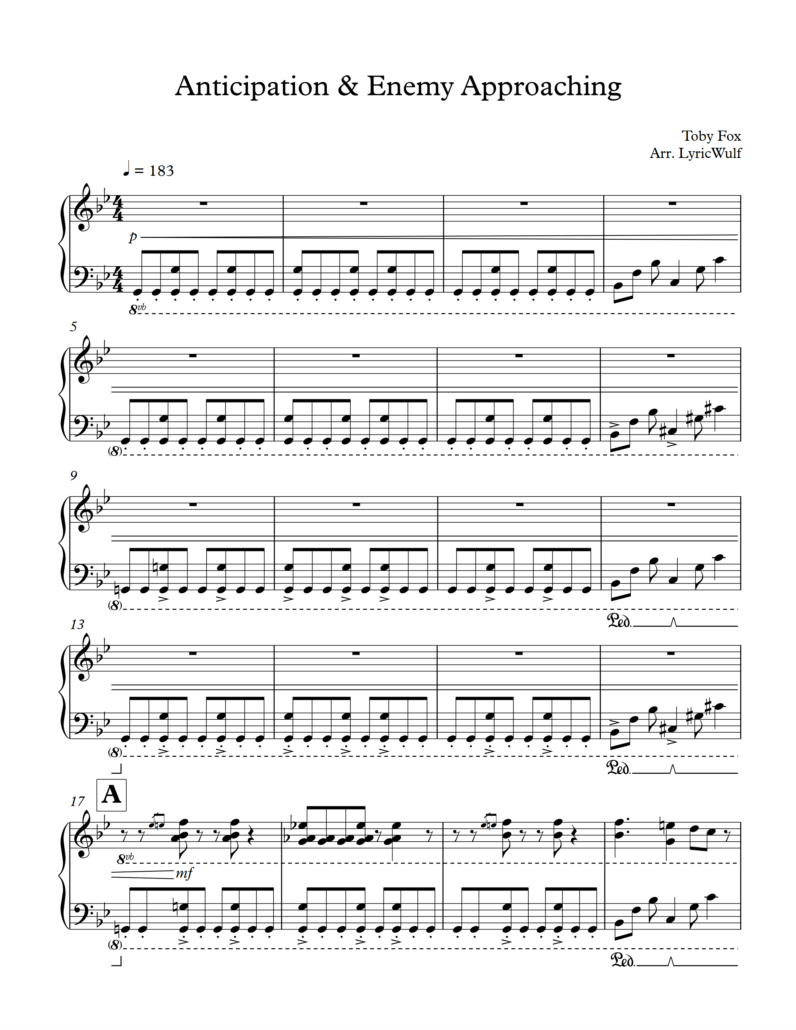 Anticipation & Enemy Approaching – Undertale sheet music | Sheethost