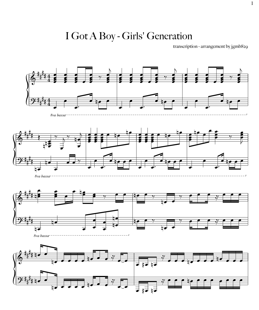 I Got A Boy – Girls' Generation sheet music | Sheethost