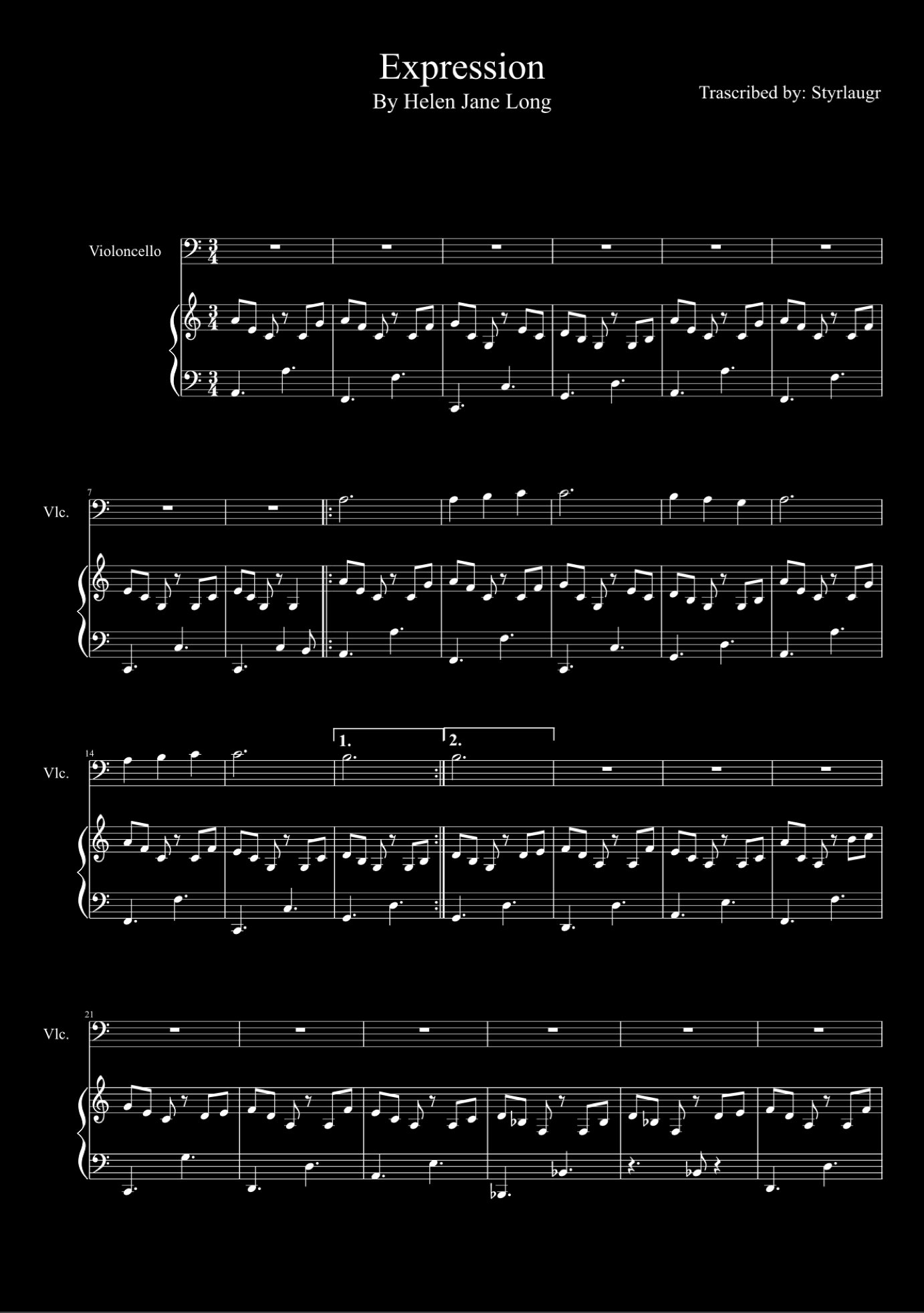 Expression sheet music | Sheethost